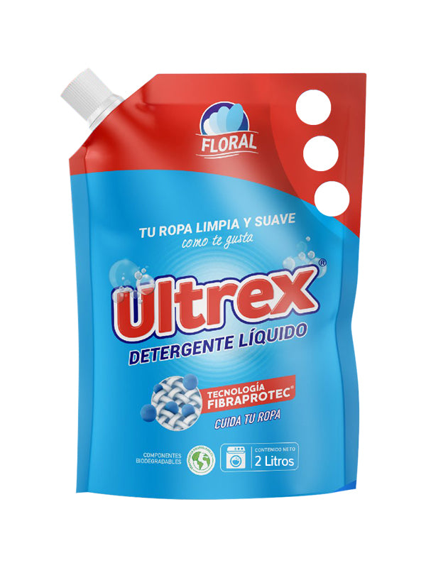 Detergente Liquido Ultrex 2000 ml Floral Doypack – MEGASEO 170
